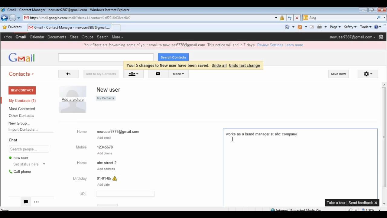 How to navigate through the contact manager in gmail - YouTube