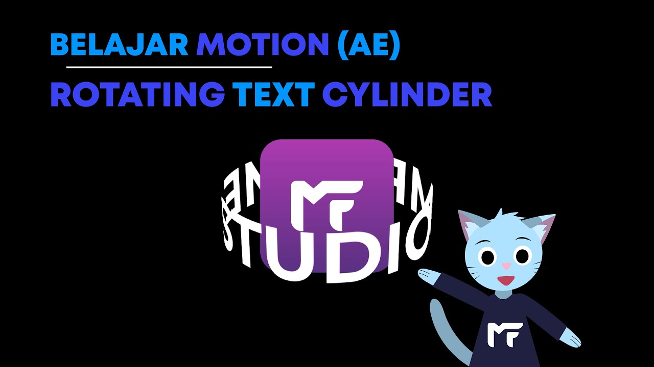 Belajar Motion (AE) - Rotating Text Cylinder - YouTube