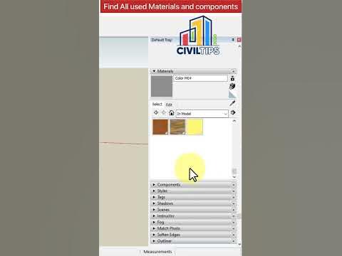 How to find All used materials and components in sketchup model ...