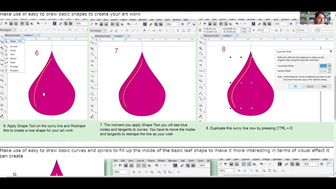 Motif Design in Corel Draw - YouTube