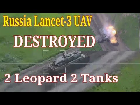 Russia Lancet-3 UAV ‘Lances On’ Two Leopard 2 Tanks - YouTube