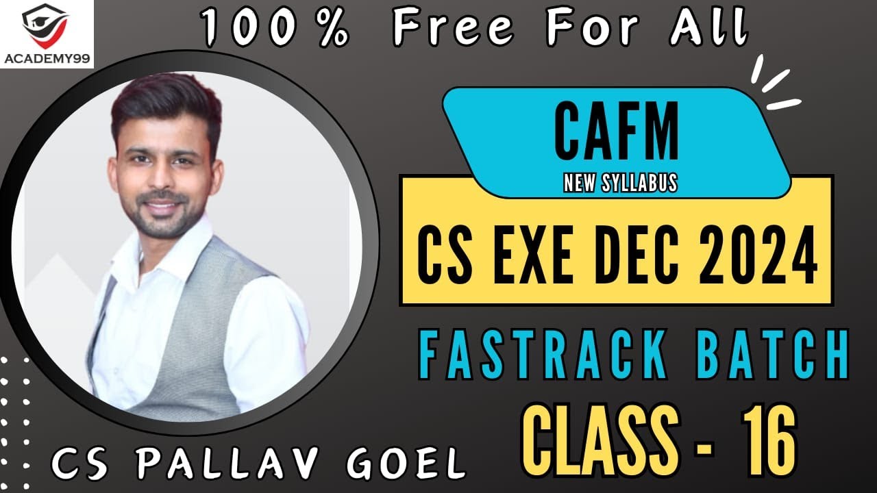 CAFM CS EXECUTIVE -UNDERWRITING OF SHARES CLASS 2 CS PALLAV GOEL - YouTube