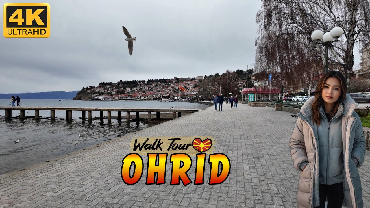 Walk Tour on the quay OHRID, Macedonia (3.2025) 【4K】 🚶‍♂️ Прошетка на ...