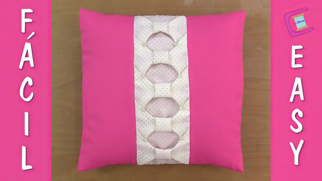 🧡🤍Cojín Drapeado Cyndi🧡🤍 SMOCKING CUSHION-CAPITONE-FABRIC MANIPULATION ...