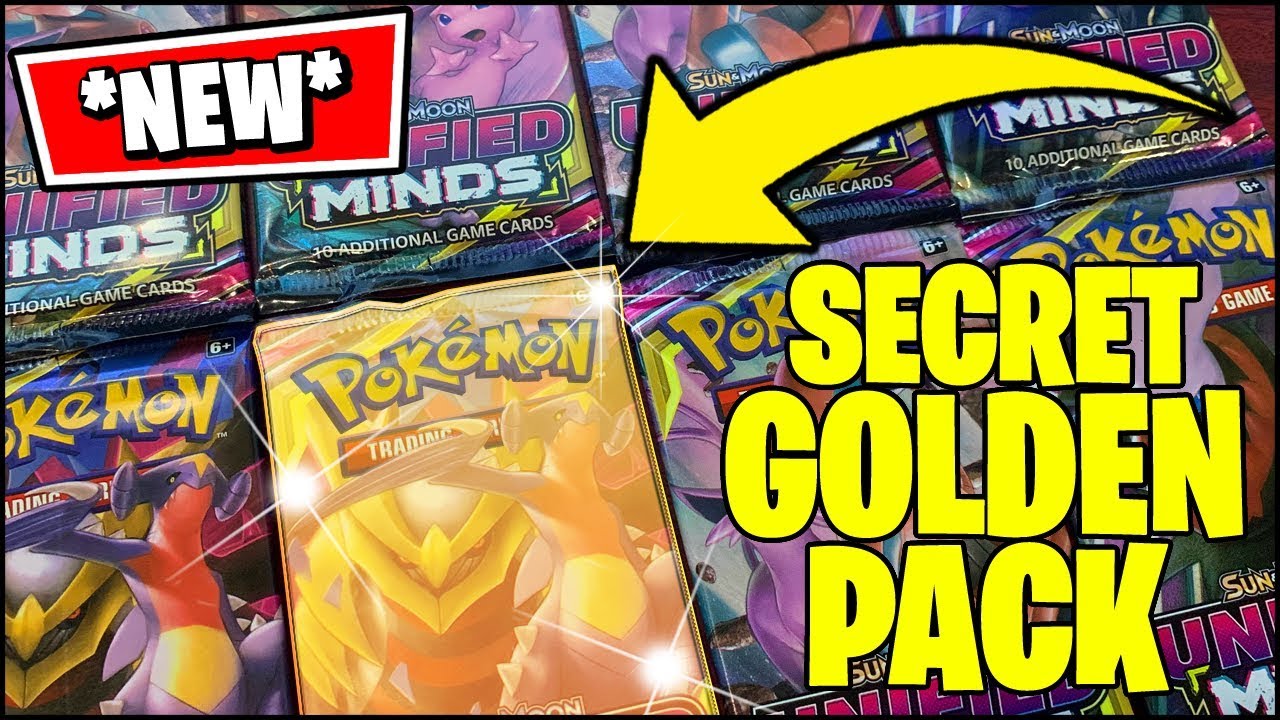 *NEW* I GOT A SECRET GOLDEN PACK!!! (POKEMON OPENING UNIFIED MINDS ...
