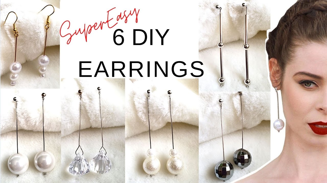 6 EASY DIY EARRING | MINIMALIST EARRING TUTORIAL | 3 MINS. EARRING ...