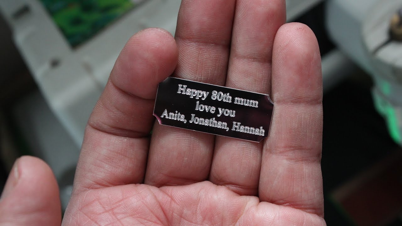 Custom Engraving Silver Plate with Message Engraved - YouTube