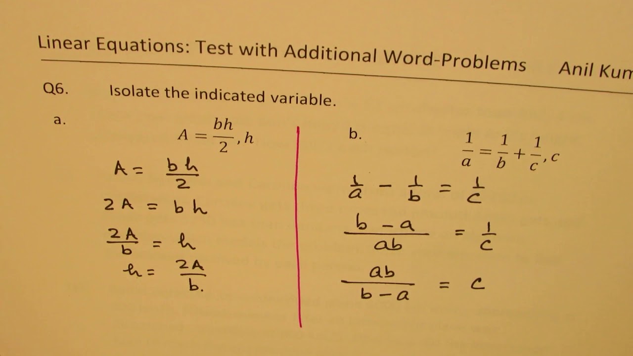 Linear Equations Final Test with Word Problems MPM1D SAT EQAO | ACT ...