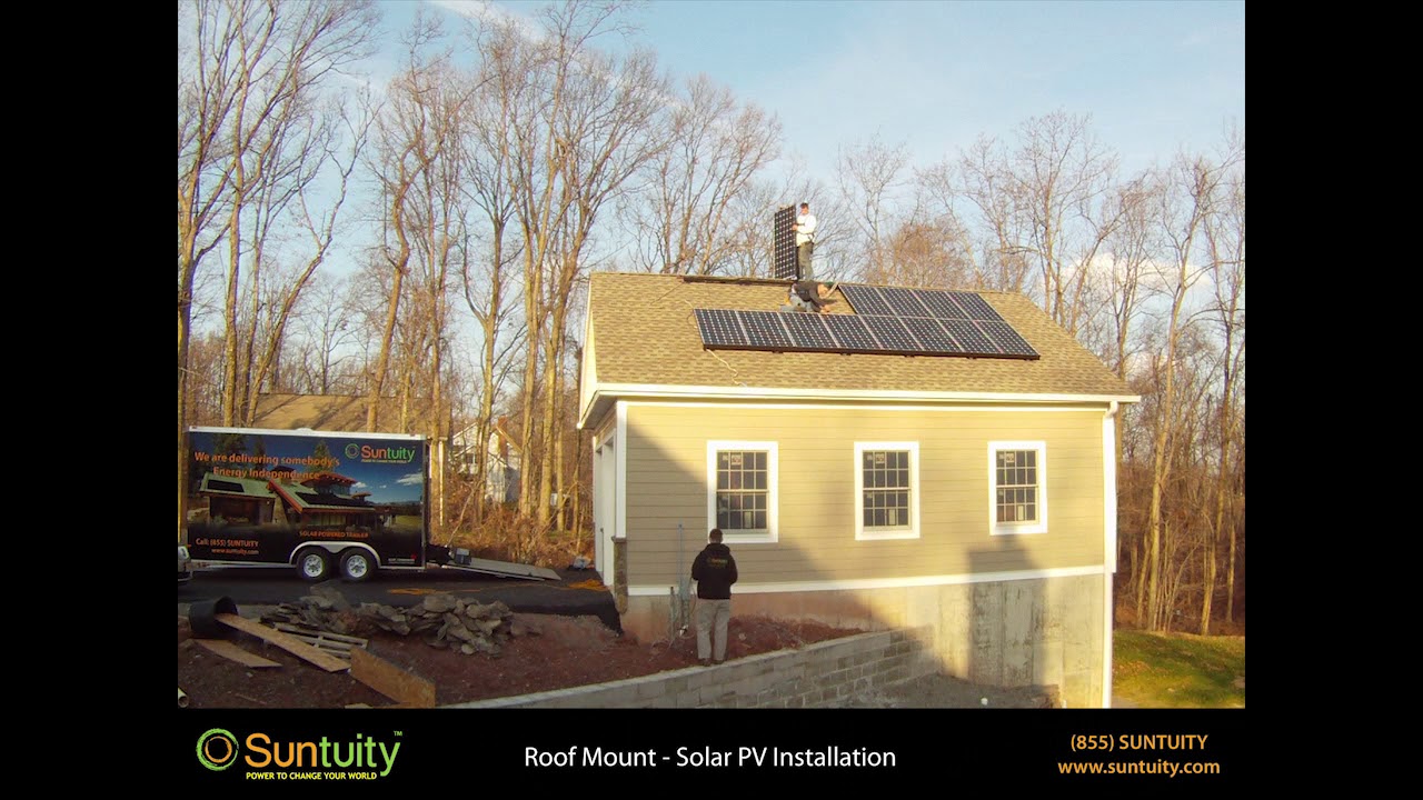 Suntuity Roof Mount Solar PV Install - YouTube
