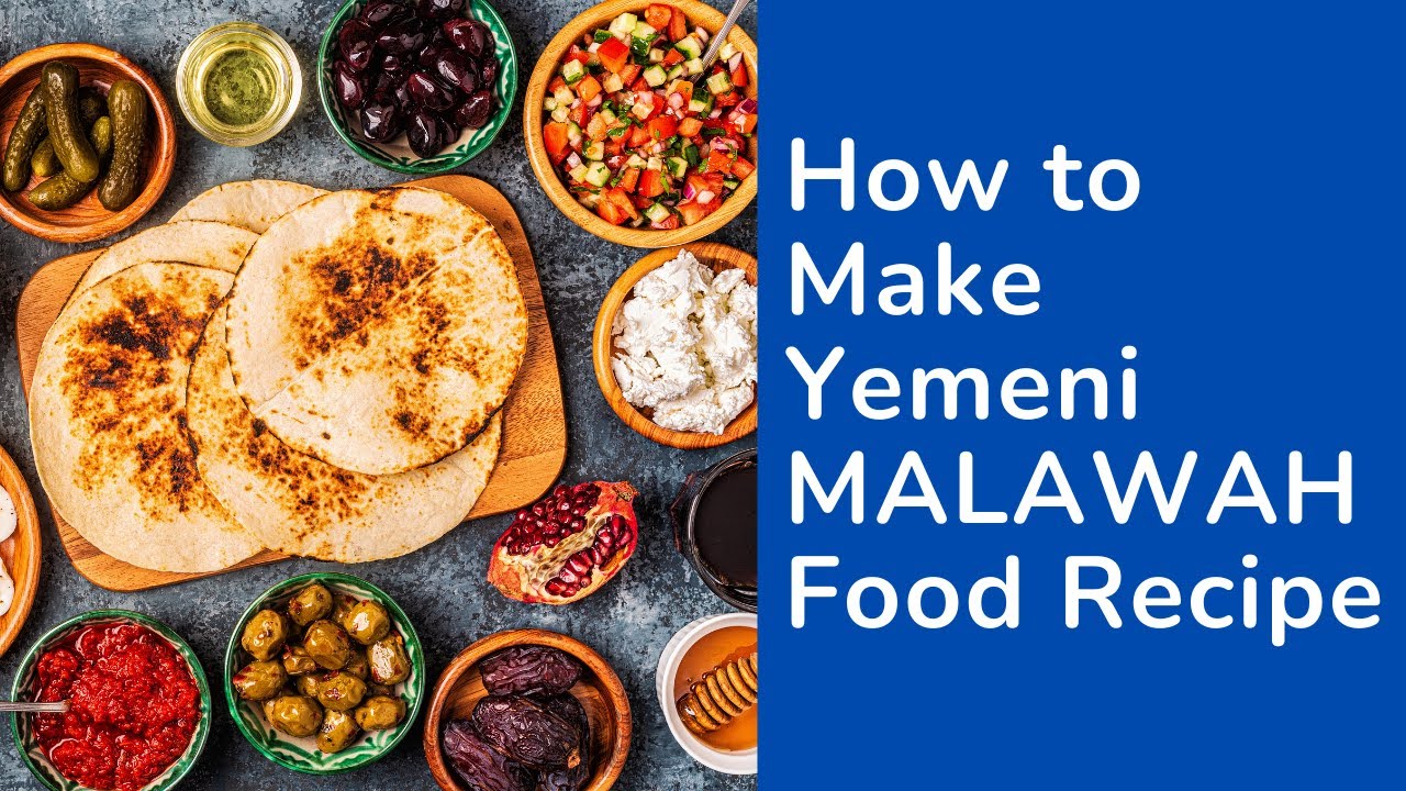 How to Make Yemeni MALAWAH Food Recipe Layered Flat Yemeni Bread - YouTube