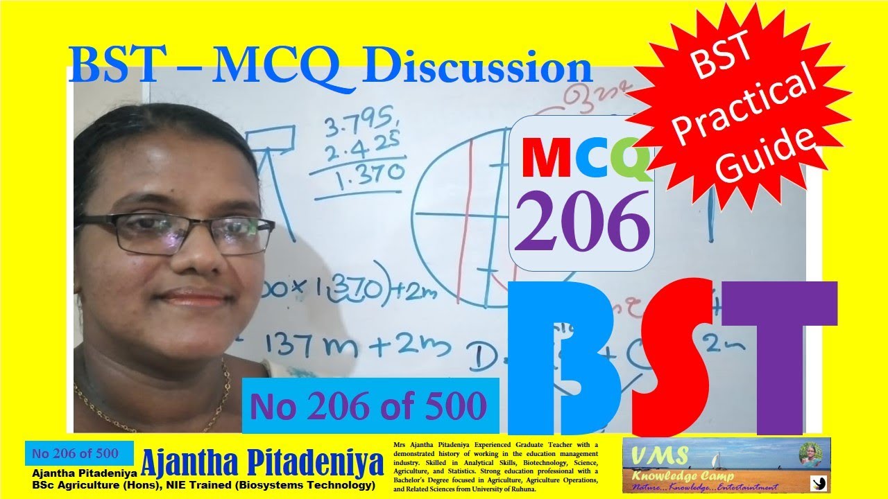 BST MCQ 206 | BST MCQ Discussion | Question No 206 of 500 | Biosystems ...
