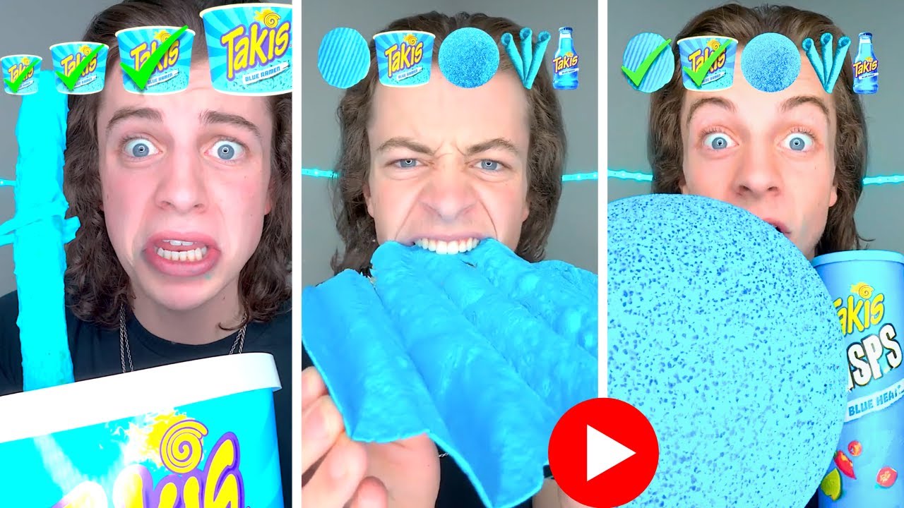GIANT BLUE TAKIS! **LukeDidThat** Extreme SPICY Foods (Compilation ...