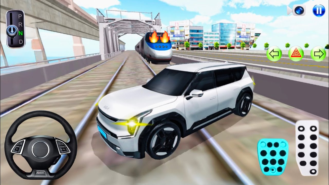 New Kia EV09 Car vs Bullet Train" Funny Driving 3D Driving Class ...