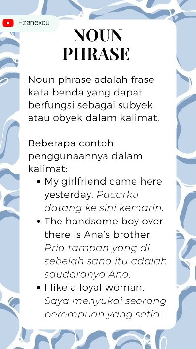 NOUN PHRASE - YouTube