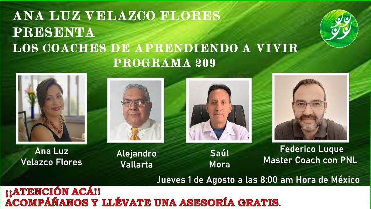 LOS COACHES DE APRENDIENDO A VIVIR. PROGRAMA 209 - YouTube