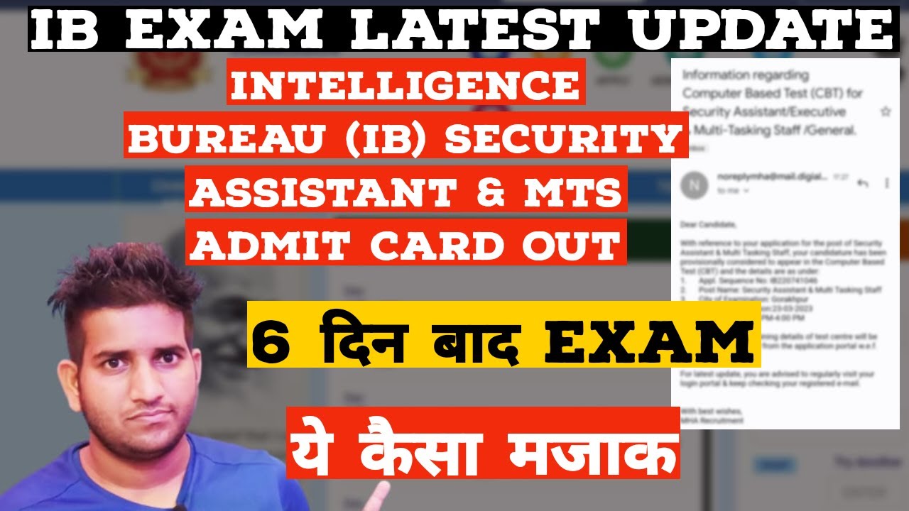 IB Security Assistant & MTS Admit Card Out 2023 || Exam Date 🔥 - YouTube