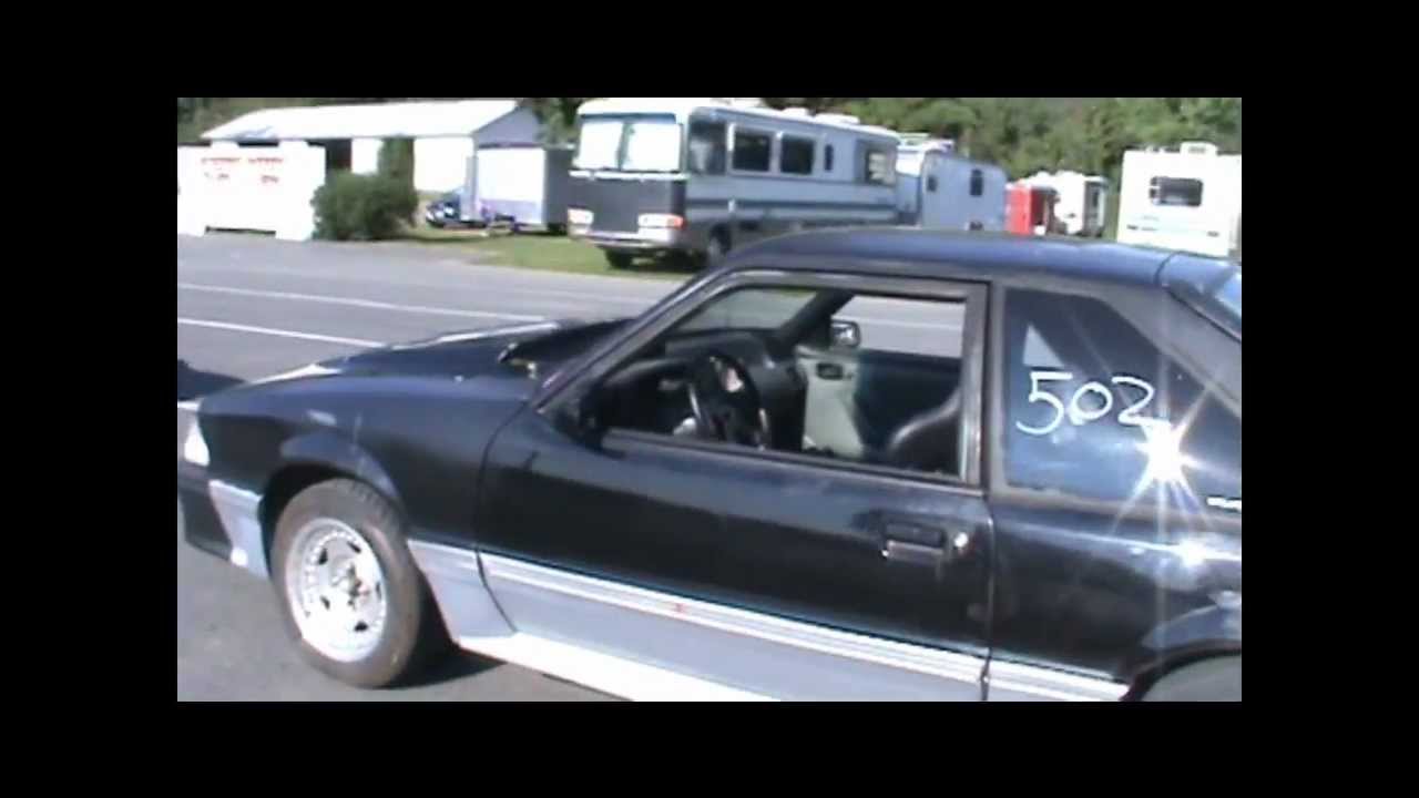 87 302 supercharged Fox Body Ford Mustang 1/4 mile - YouTube