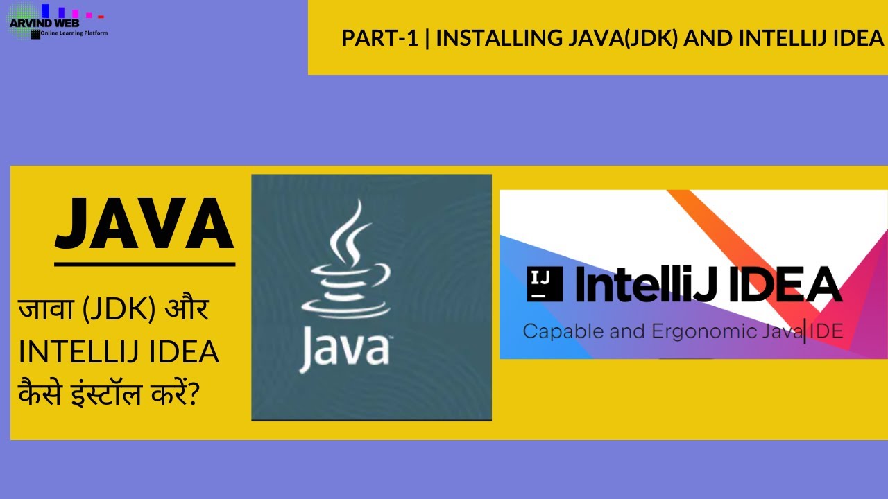 How To Install Java Jdk And Intellij Idea Java For Beginners In Hindi Youtube