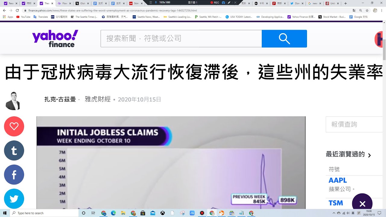 失業率達到了歷史最高 兩黨相爭 政治博弈過於頻繁 小股民更應該觀望 - YouTube