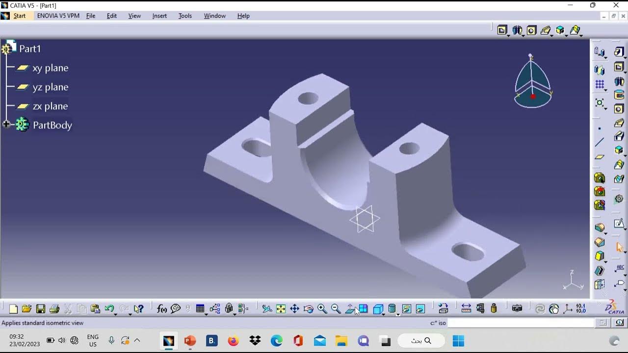 Casting _ plummer block assembly _ CATIA V5 - YouTube