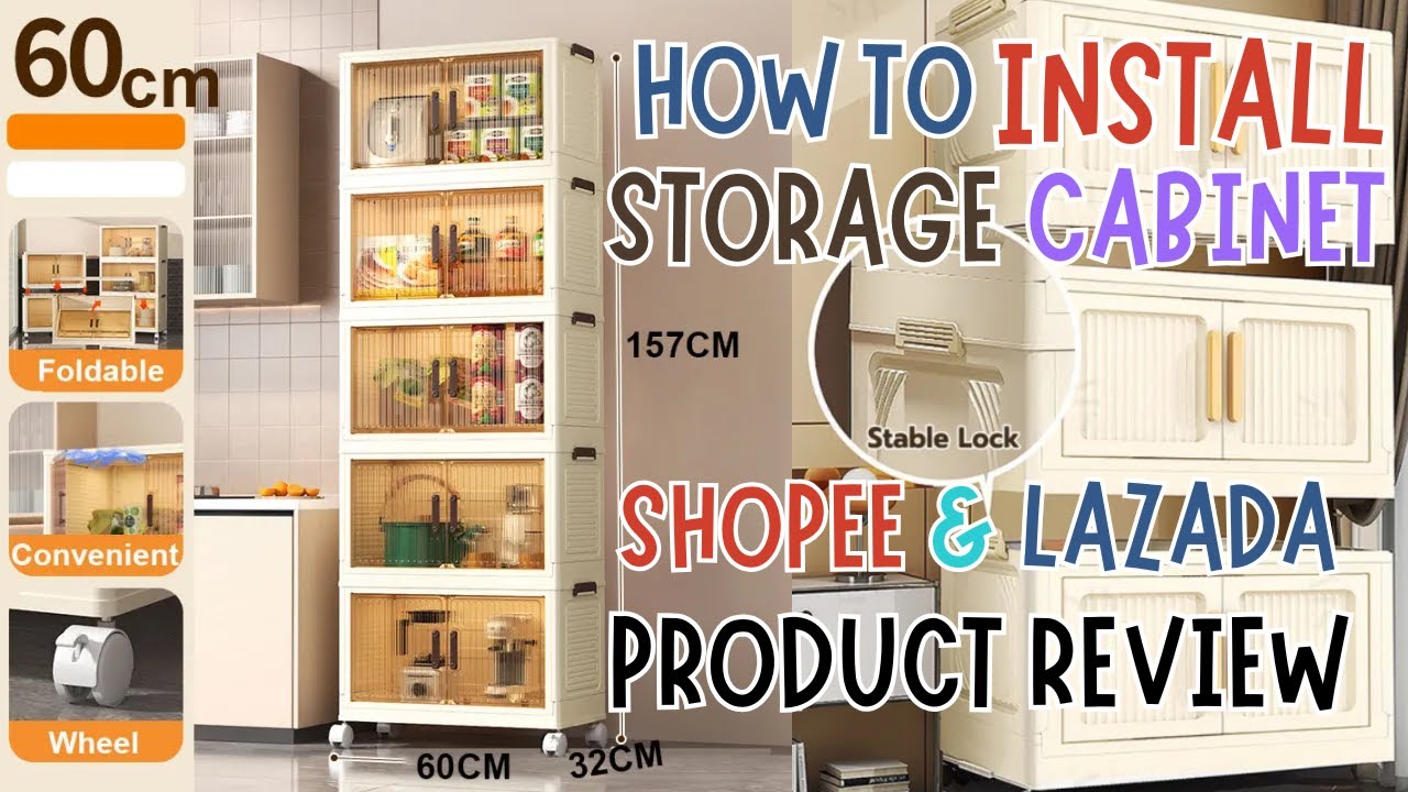 How to Install / Assemble Foldable Multi-Layer Storage Cabinet from ...