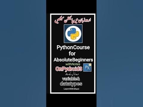 Learn Python programming | variables and datatypes - YouTube