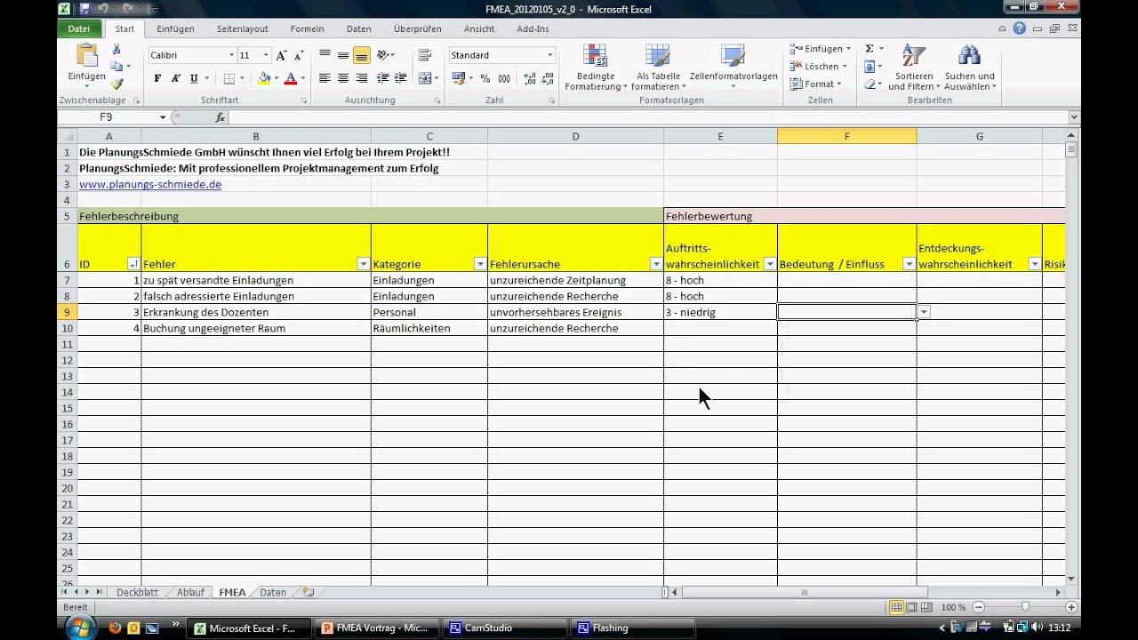 FMEA für Projektmanagement (deutsch) - YouTube