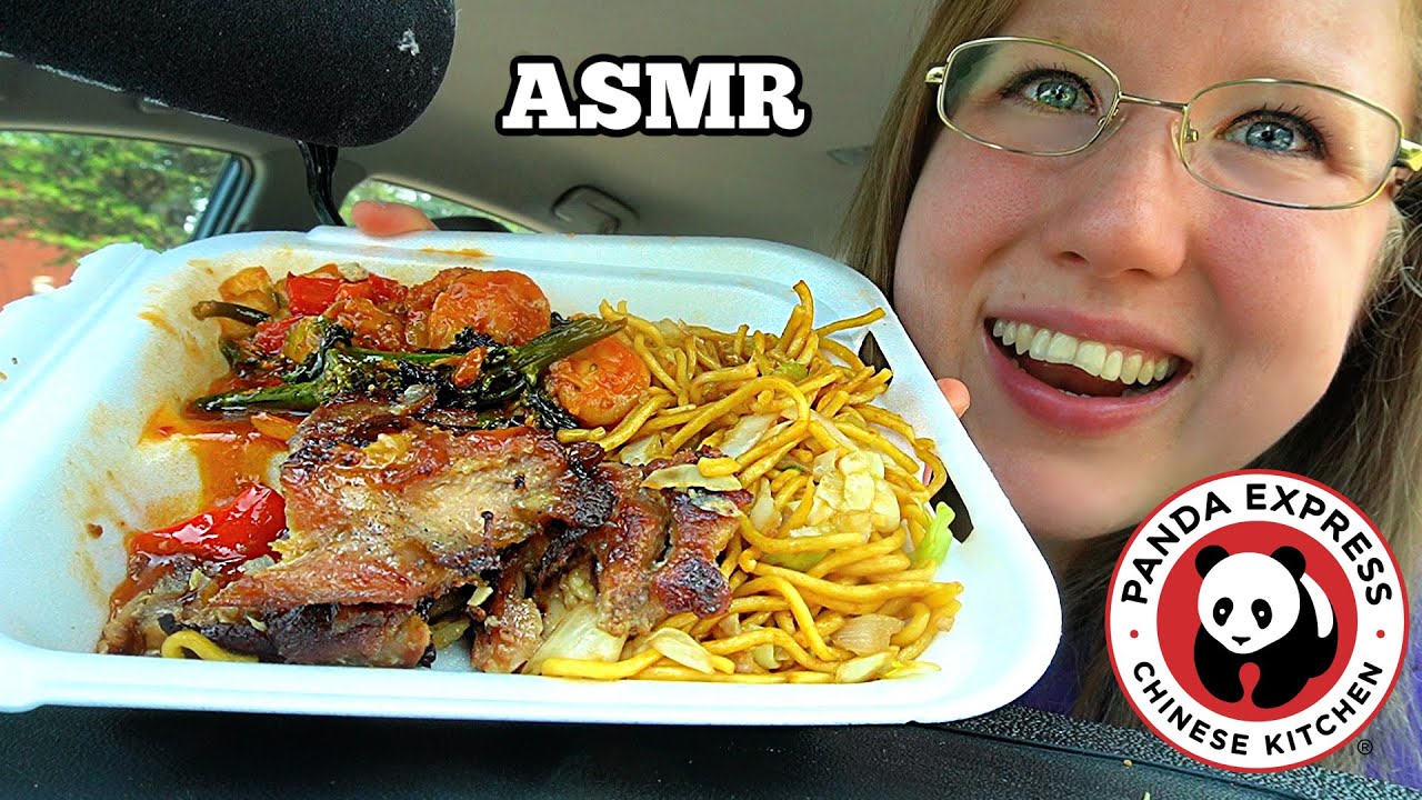 ASMR PANDA EXPRESS TERIYAKI CHICKEN CAR MUKBANG (No Talking) EATING ...