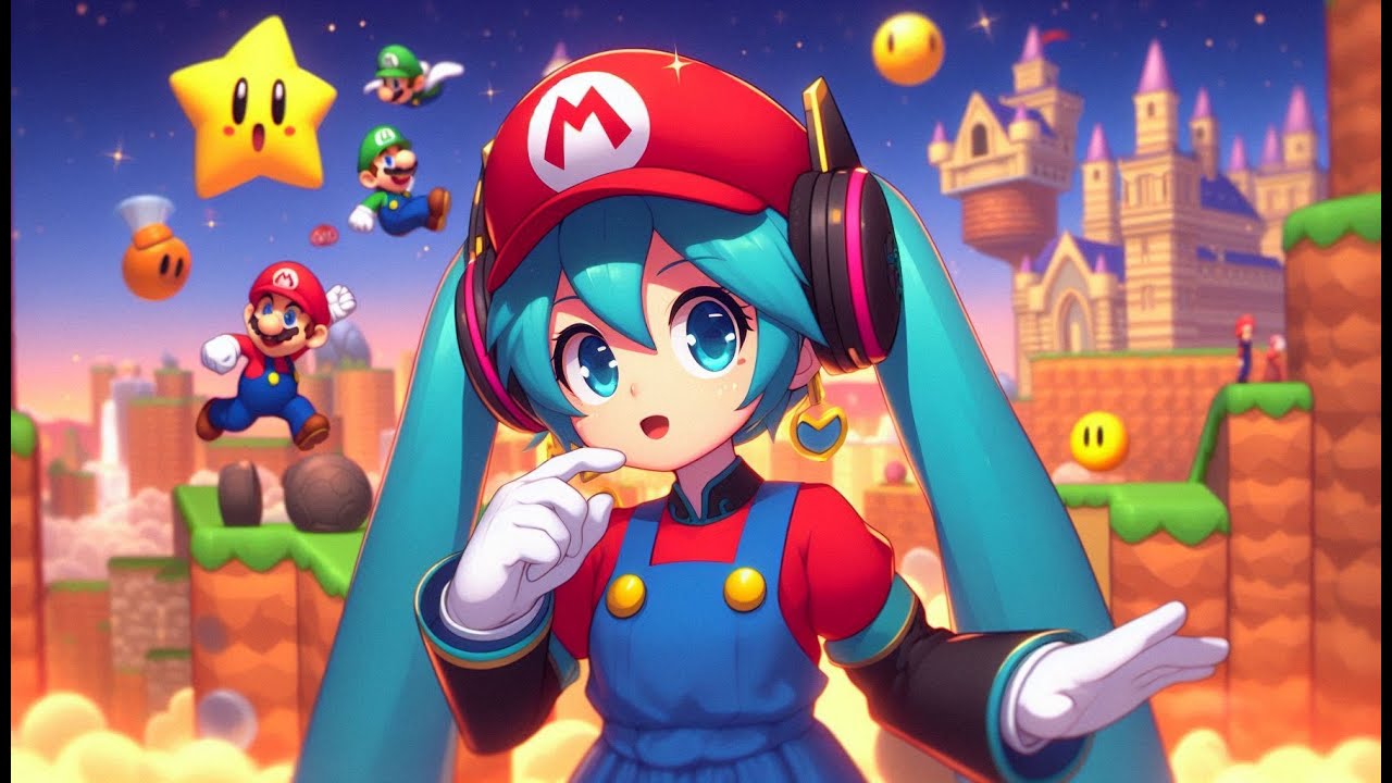 🎵 Super Mario 64, pero Hatsune Miku es la Estrella del Show🎤 - YouTube
