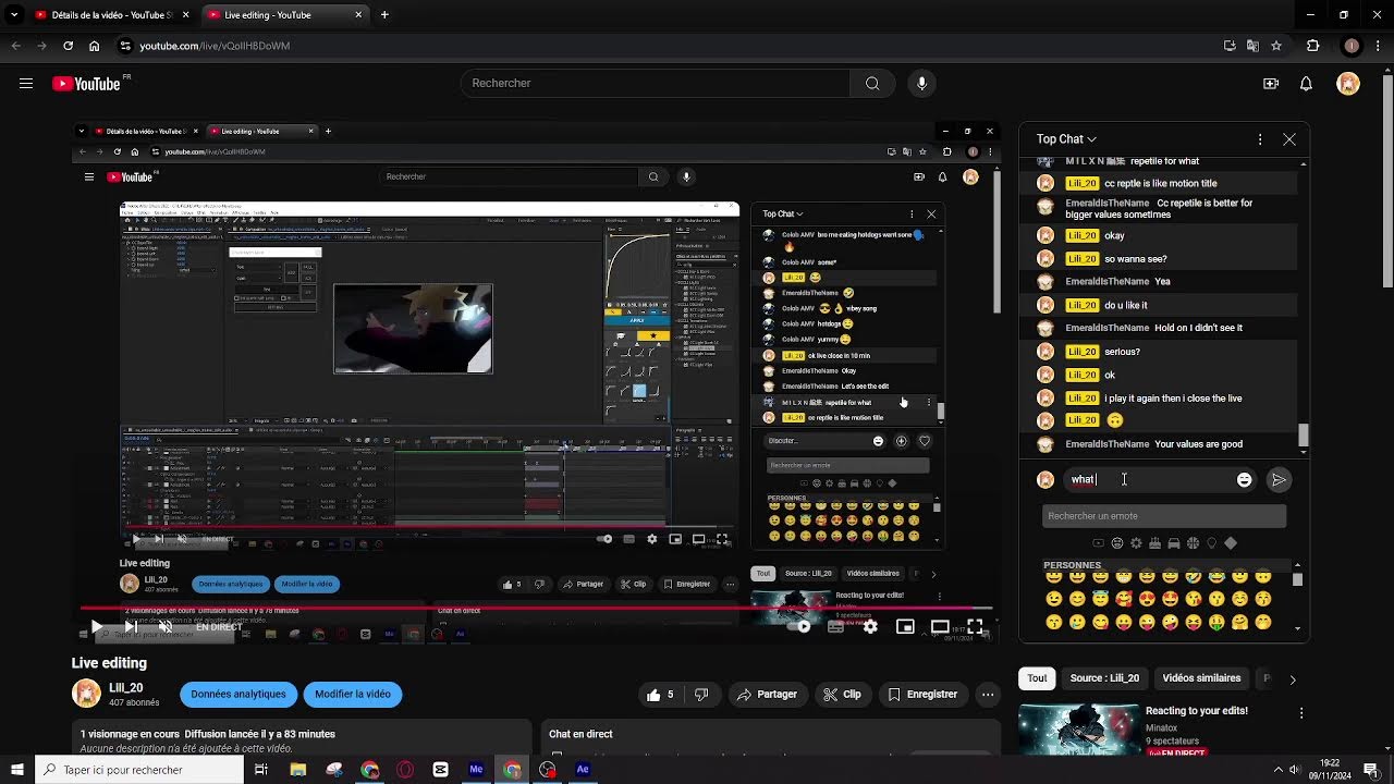 Live editing - YouTube