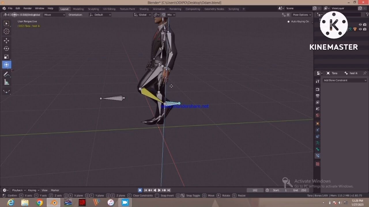 Blender 2.8 inverse kinematics tutorial. I k rigging - YouTube