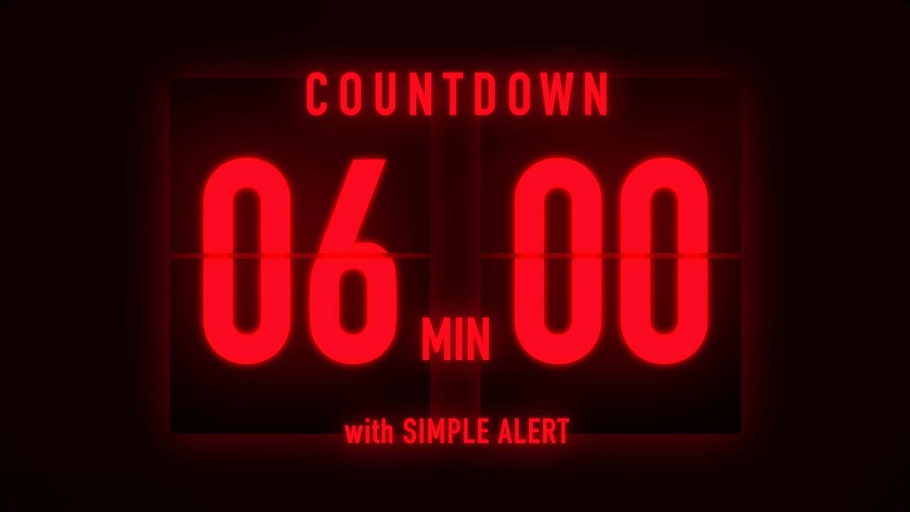 6 Minute Flip Clock Timer / With Simple Alert 🚨 - YouTube
