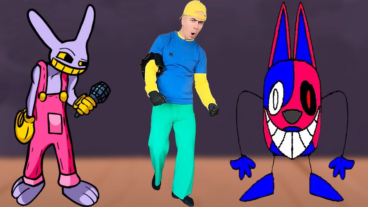 FNF Character Test | Gameplay VS Real Life | Roblox | Bluey | Jax ...