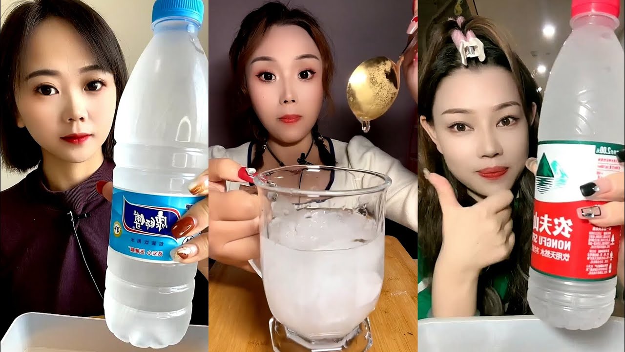 ASMR WATER BOTTLE ICE / SLUSH ICE - YouTube