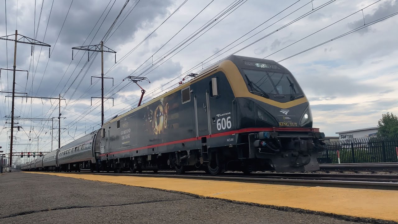 Amtrak ACS-64 No. 606 "King Tut" wrap - YouTube