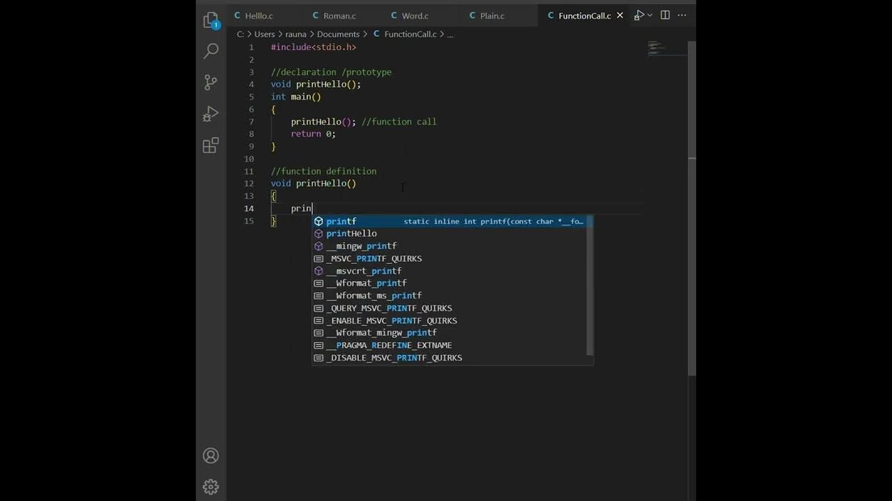 Function Call Operator In C | Programming In C | CODING IN C - YouTube