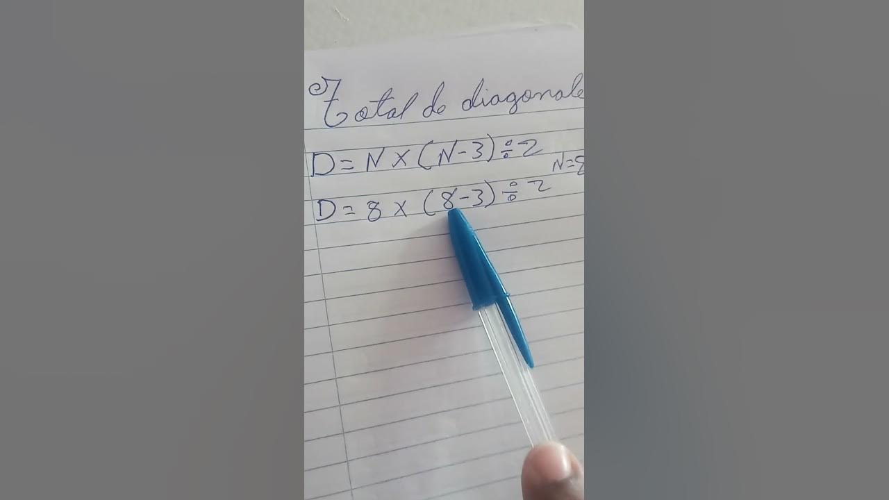 Total de diagonales que se pueden trazar en un polígono segun sus lados - YouTube