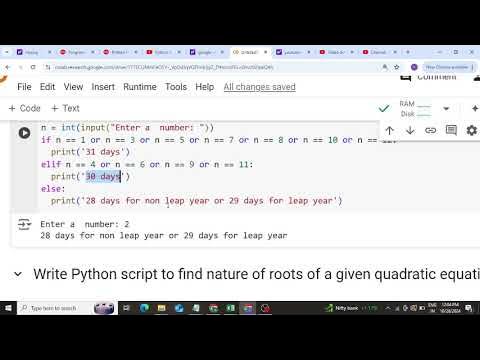 Day 8: Write Python script to display number of days in a given month. - YouTube