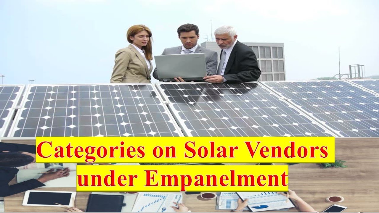 Categories on Solar Vendors under Empanelment in India//MSEDCL//Solar ...