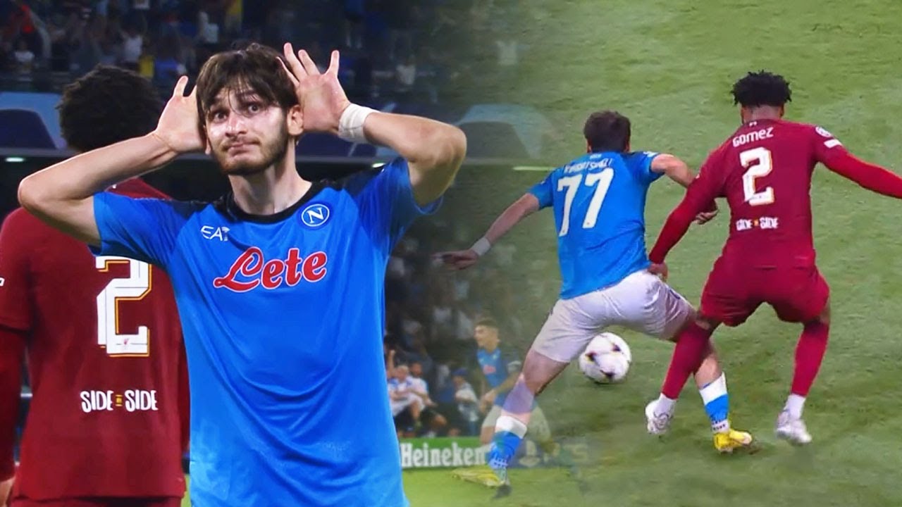 Khvicha Kvaratskhelia Destroying Liverpool Defense 🔥 | KVARADONA | UCL ...