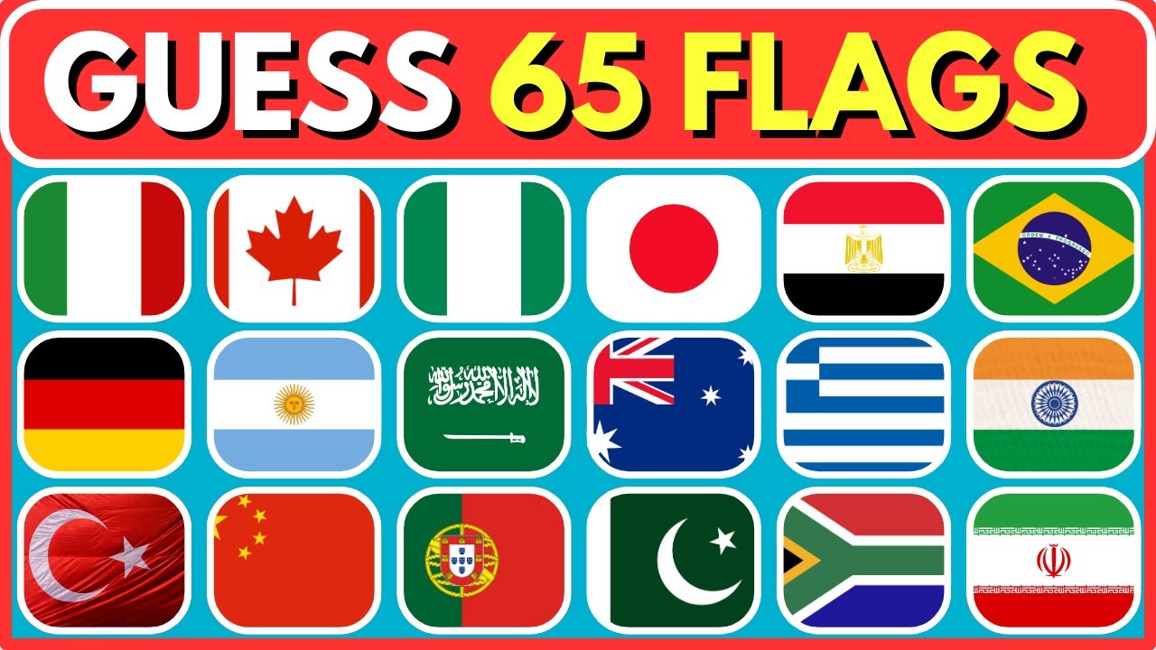 Guess the Country by the Flag Quiz | 65 Random Flags Part 1 - YouTube