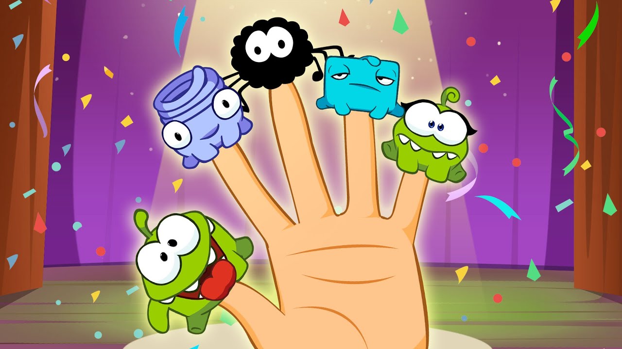 Om Nom Finger Family 🎶 Kinderlieder und Kinderreime 🎼 Lernvideo für ...