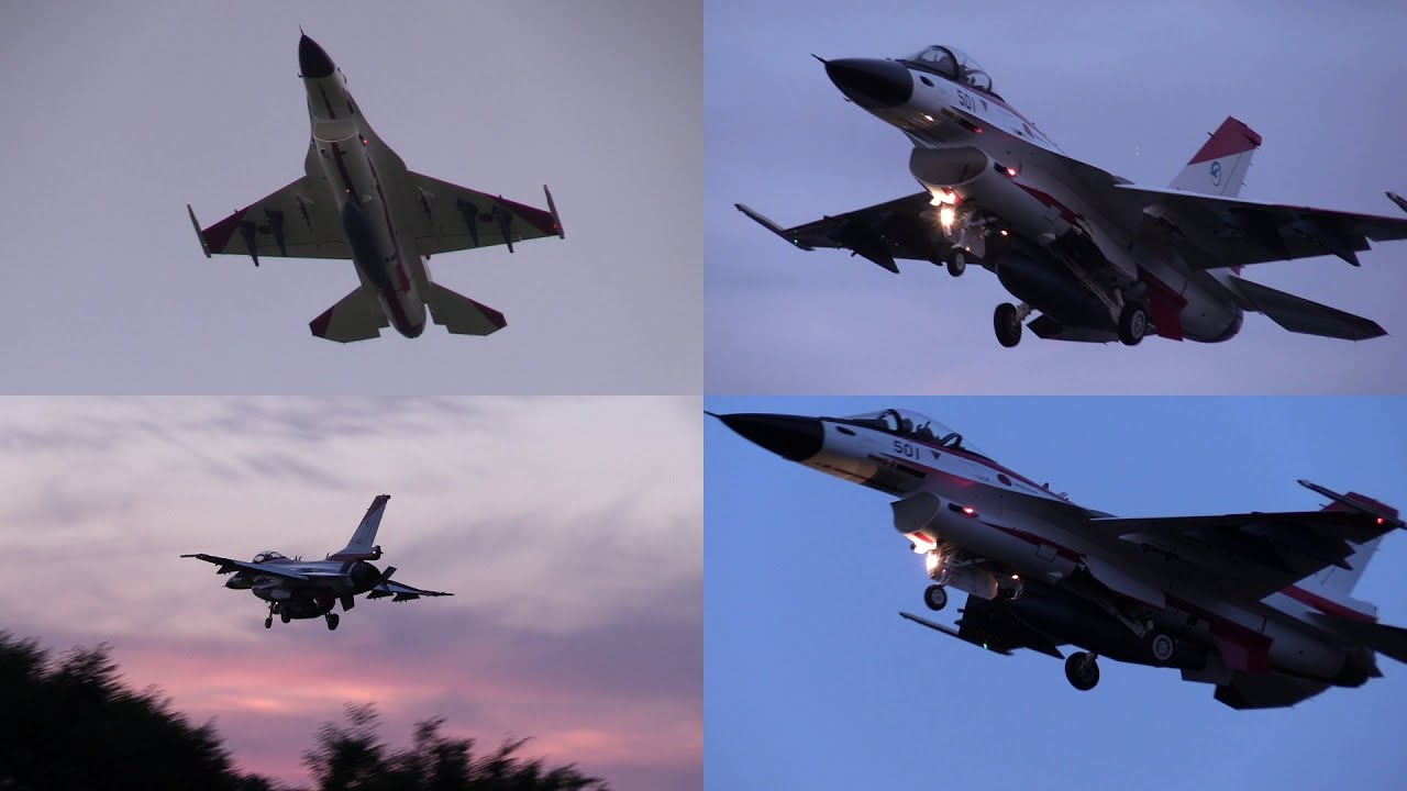 23/06/07 岐阜基地 ナイトフライト 飛行開発実験団 ADTW F-2A (#501) Take off & Landing at JASDF Gifu AB for Night ...
