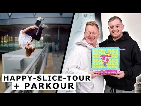 Parkour auf Happy Slice Tour mit KNOSSI & TRYMACS! | Jan Schlappen in ...