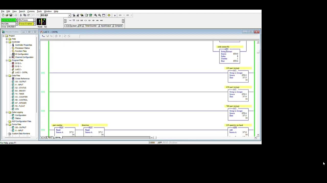 PLC String Manipulation: Barcode Inventory System (RSLogix 500) - YouTube