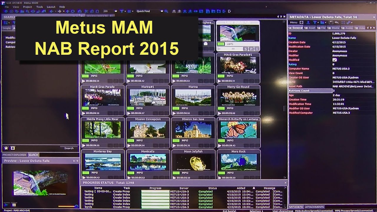 Metus MAM Media Asset Management, Integration in EDIUS - NAB-Report ...