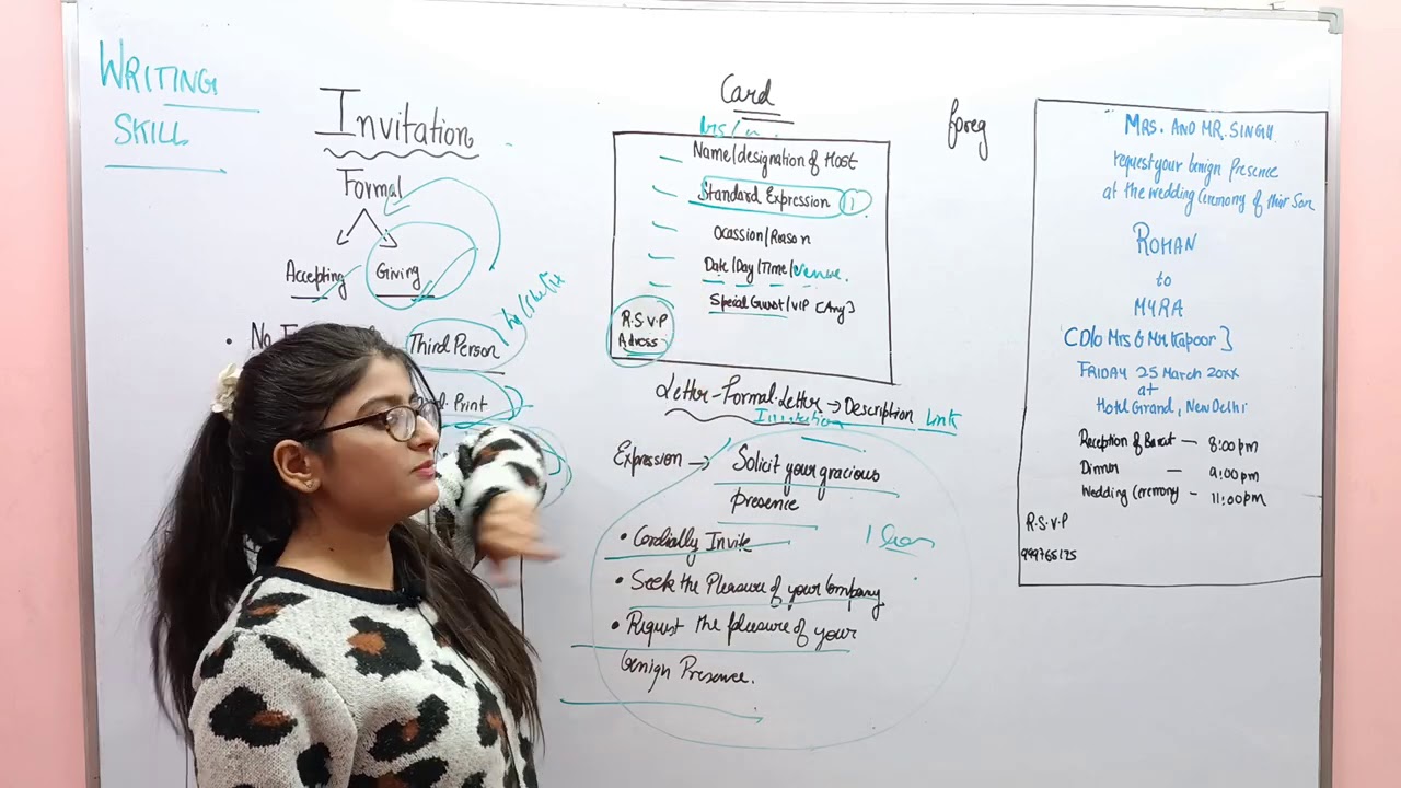 FORMAL INVITATION WRITING SKILL FORMAT AND DETAILED EXPLANATION - YouTube