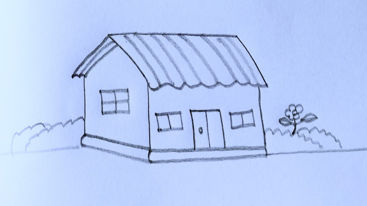 How to draw a house | Easy house drawing for kids | Drawing with Ismail ...