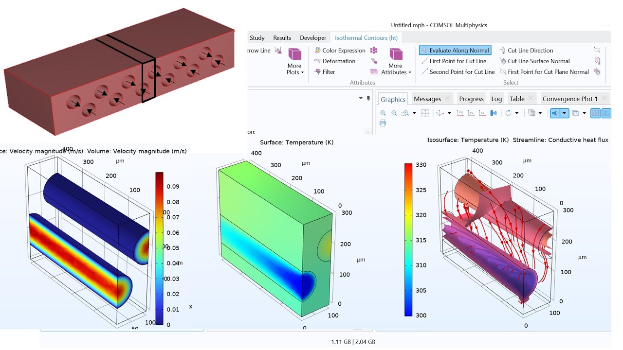 COMSOL Simulation of MEMS Heat Exchangers - YouTube