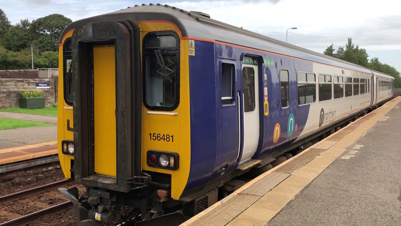 Northern 156481 departing Wigton heading for Lancaster via Barrow - YouTube
